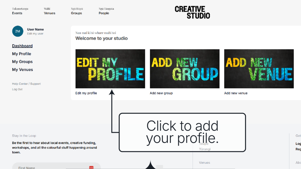 How To: Make Your Creative Profile | Creative Taupō